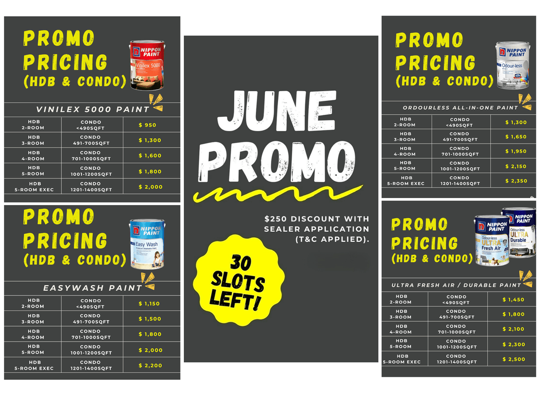 Exclusive Home Painting Promotions / Discounts by SG Best Painting Service